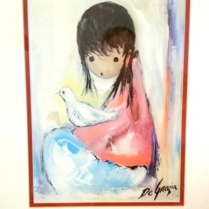 DeGrazia | Art | Vintage Degrazia 2 X 17 Print The White Dove With ...